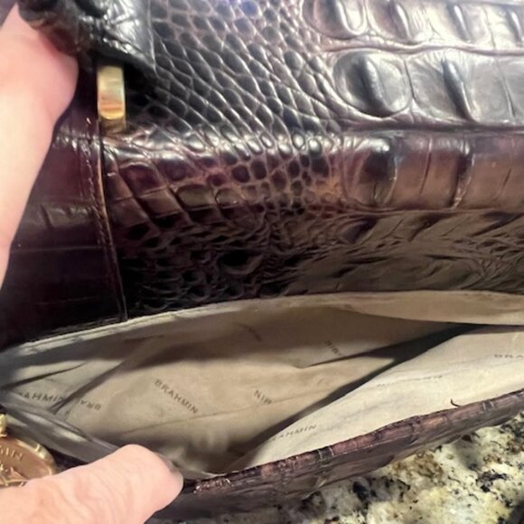 Brahmin | Bags | Vintage Brahmin Kaitlin Top Handle Briefcaseipod Case ...